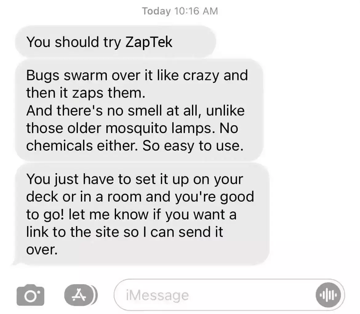 ZapTek Mosquito Zapper - Eliminate Mosquitoes in Minutes